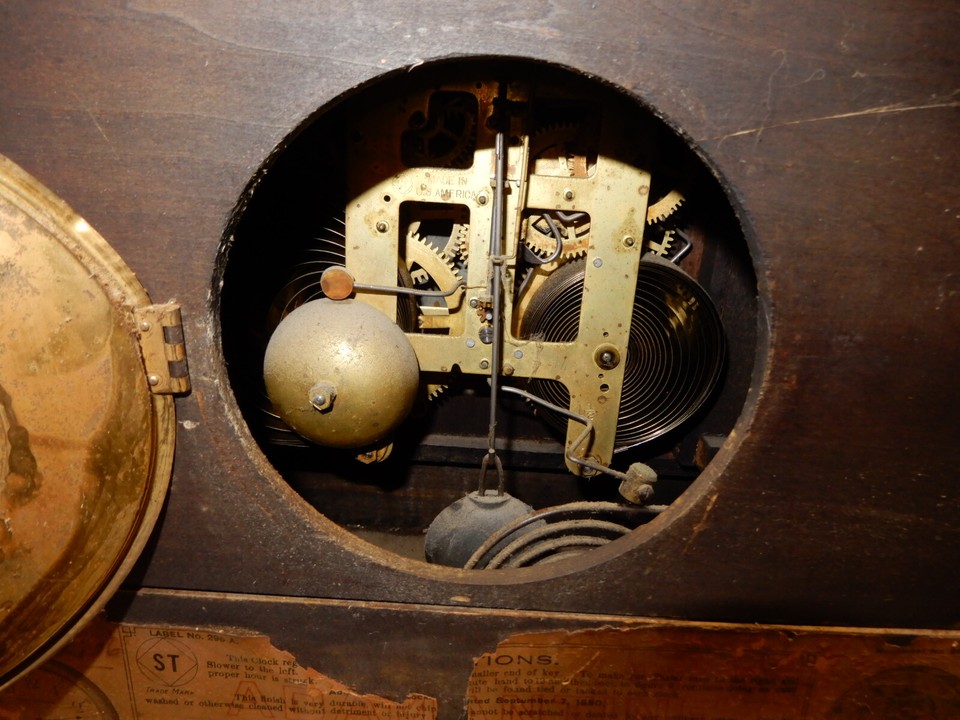 ANTIQUE SETH THOMAS FAUX SLATE EGYPTIAN REVIVAL MANTLE CLOCK | eBay