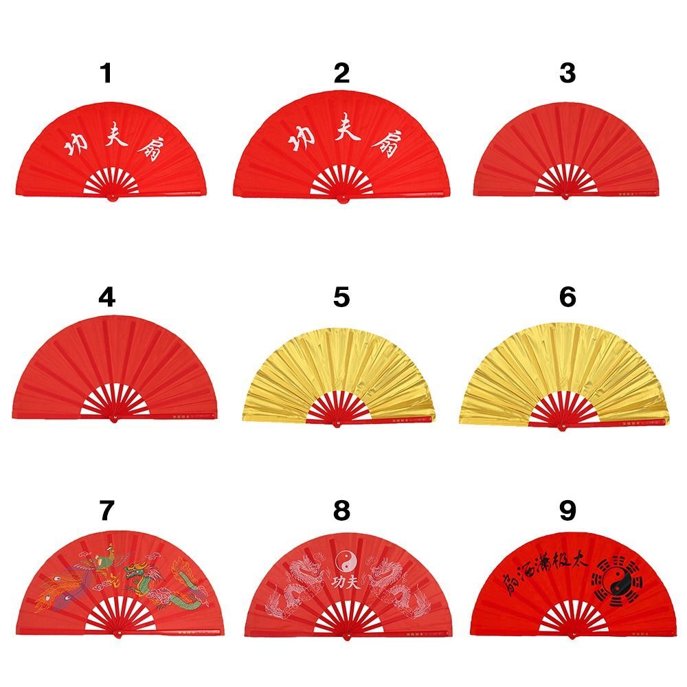 Hand Chinese Tai Chi Kung Fu Fan Plastic Bone Fan Folding Stage Fan ...
