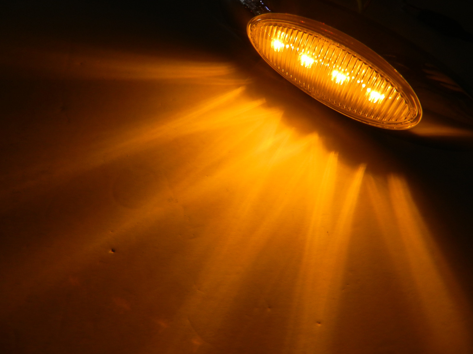 1 PANELITE MILLENNIUM LED M1 AMBER MARKER LIGHT 4 DIODE wCHROME BEZEL 6 ...