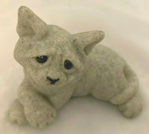 Gray Stone 4" Quarry Critters Kitty Cat Figurine | eBay