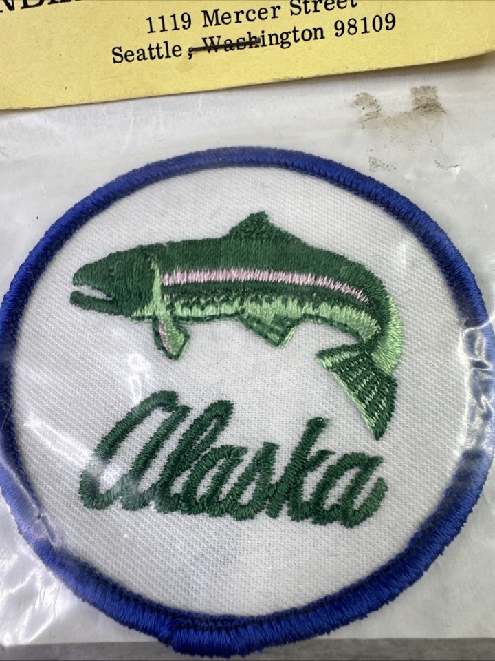 NEW VTG 3” Sew On Shoulder Patch Alaska Salmon Made In USA | eBay