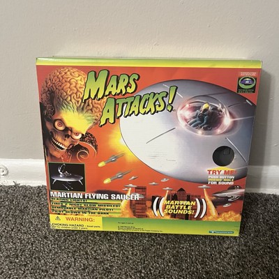 Mars Attacks Martian Flying Saucer Tim Burton Trendmasters UFO 1996 New ...