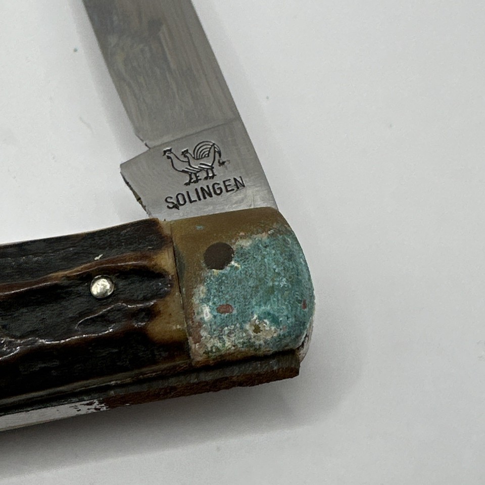 Hen & Rooster Gutmann Moose Knife, Genuine Stag Handles | eBay