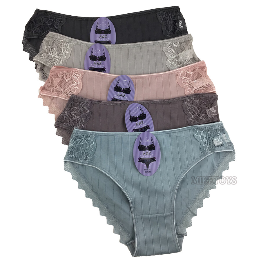 Lots of 5 Womens Hipster Boyshort Girl Panties Bikini Cotton Underwear ...