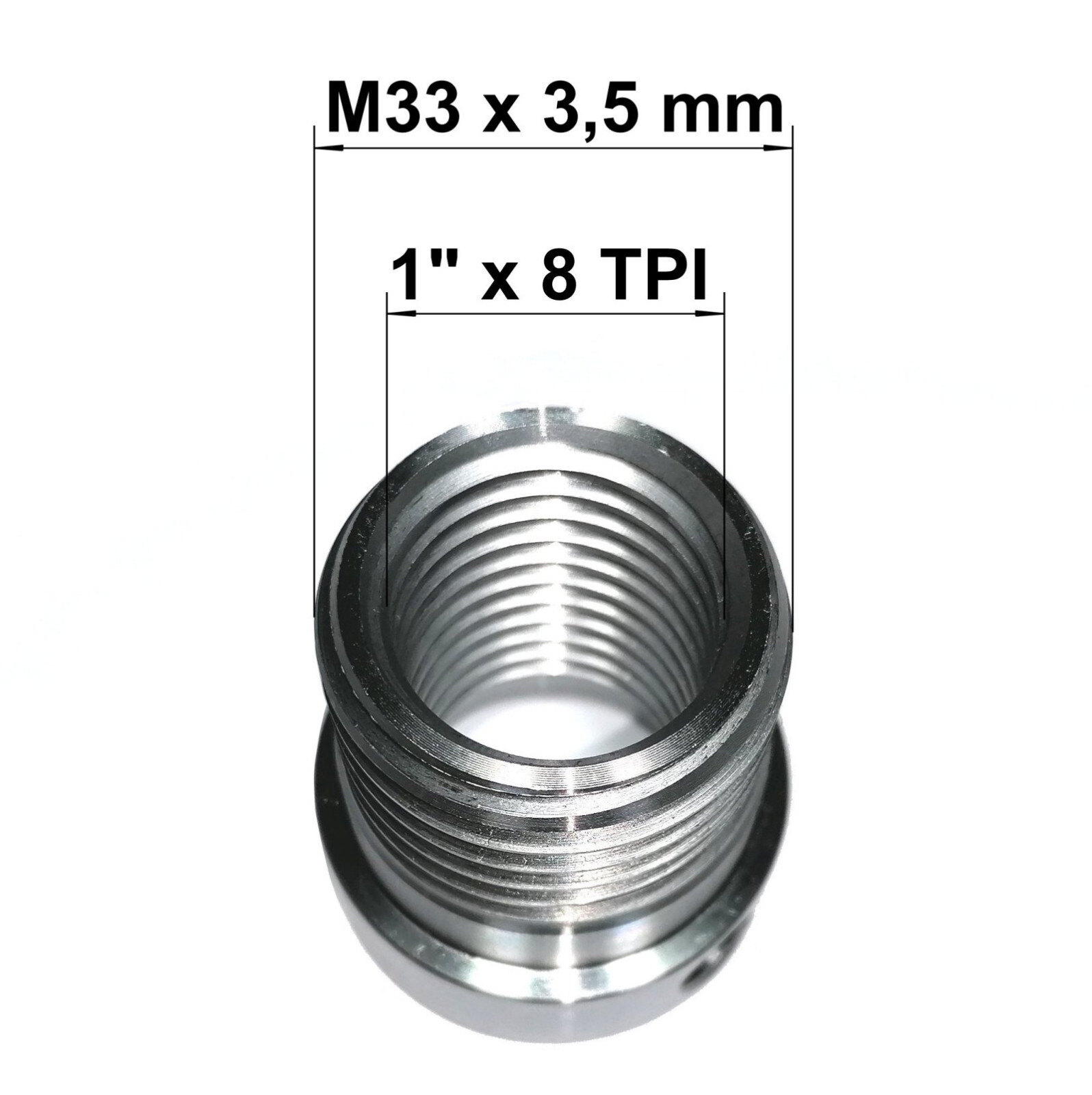 Drechselbank Spannfutter ADAPTER M33 x 3,5 mm Aussen- auf 1" x 8TPI ...