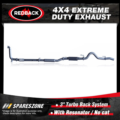 Redback 3" Exhaust & Resonator No cat for Isuzu D-MAX TF 3.0L 06/12-01/ ...