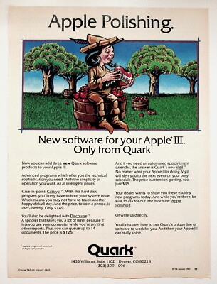 1983 Apple III Software From Quark - Vintage Computer Technology Ad | eBay