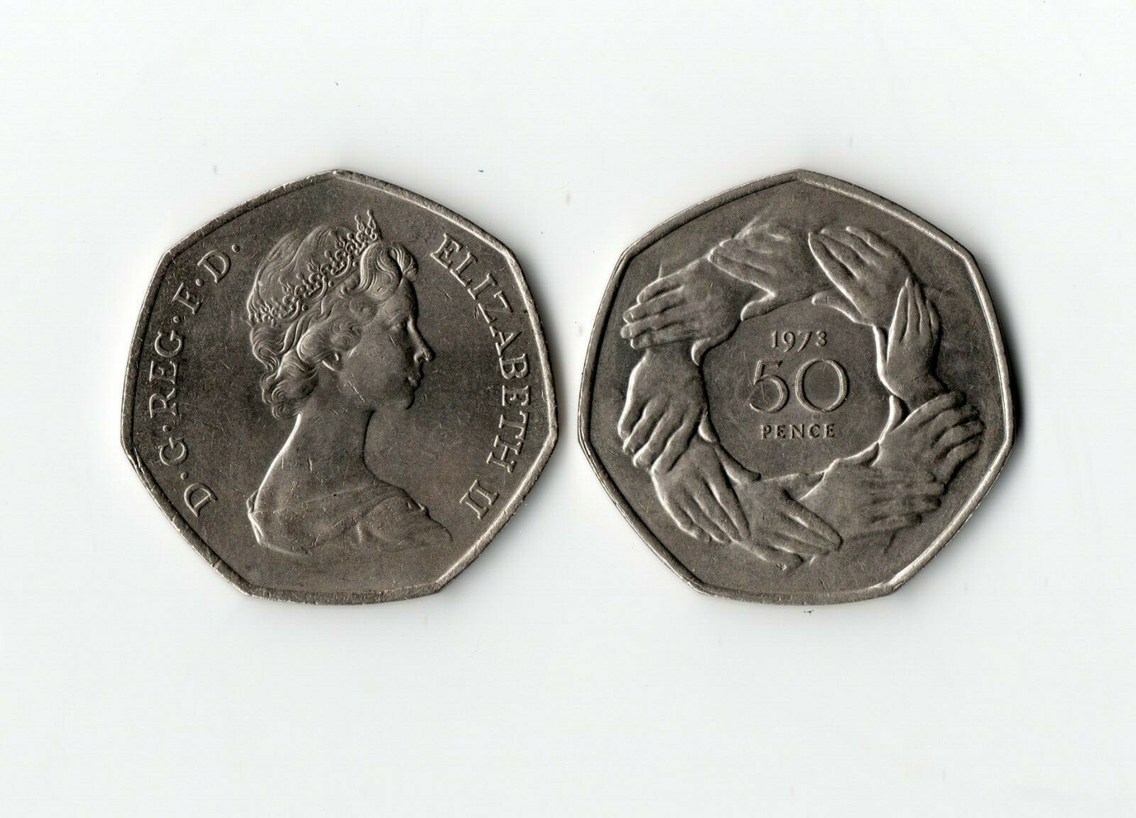 1973 50p Coin EEC Ring of Hands - Brexit Europe | eBay UK