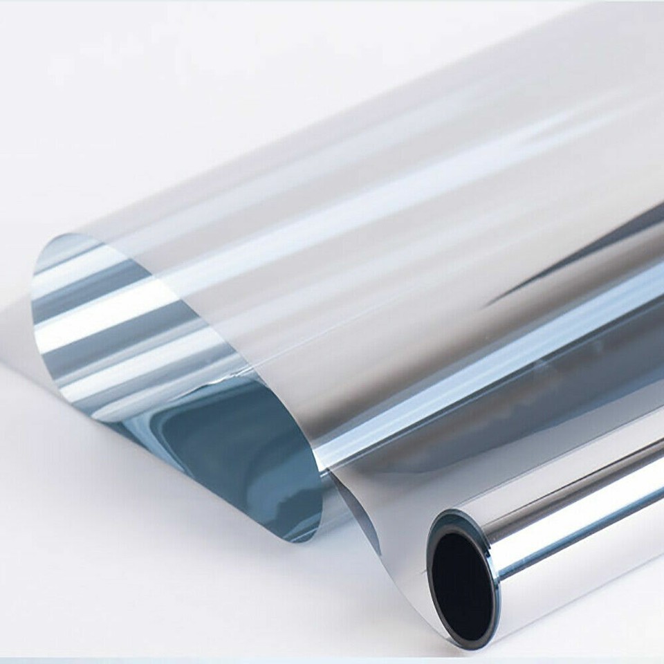 Window Tint Silver Mirror One Way Reflective Film Privacy Glass Foil ...