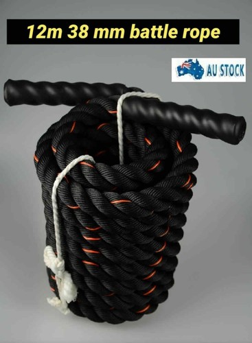 12M Battle Rope 38mm Gym Battling Strength Training Fitness Exercise ...