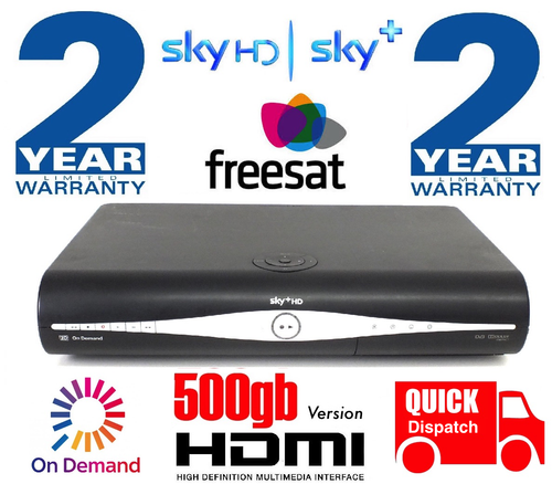 SKY+ HD BOX SLIMLINE DIGIBOX - DRX890 500gb ** FREE DELIVERY ** GRADED ...