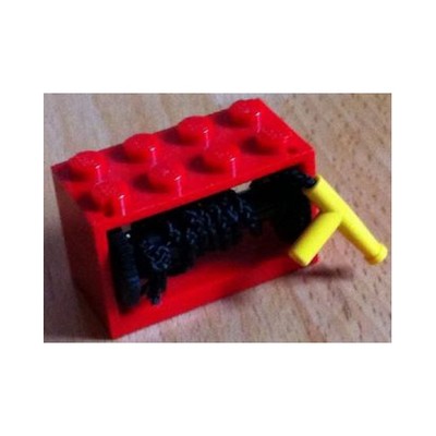 LEGO - String Reel 2 x 4 x 2 Complete with String and Yellow Hose ...