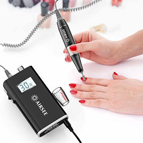 AIRSEE Rechargeable 30000RPM Electric Nail Drill Professional Assorted ...