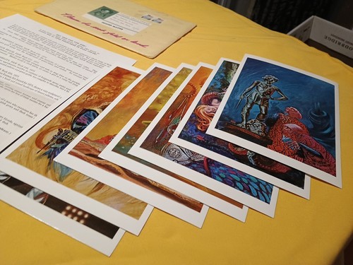 Vintage 1974 FRANK KELLY FREAS: SIGNED x 8 SET / PORTFOLIO of 8 GIANT ...