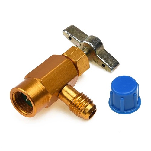 Brass Tap opener Gold 1 / 2-16 Connector ACME Adapter Can Valve R-134a ...