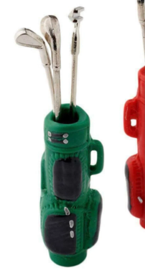 Dollhouse Miniature 1:12 Golfing Bag Metal Clubs Golf Set sport ...