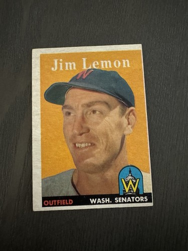 1958 Topps #15 JIM LEMON Washington Senators Baseball Card | eBay