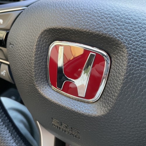 New Red emblem For 2008-2024 Accord Coupe Euro steering wheel JDM Badge ...