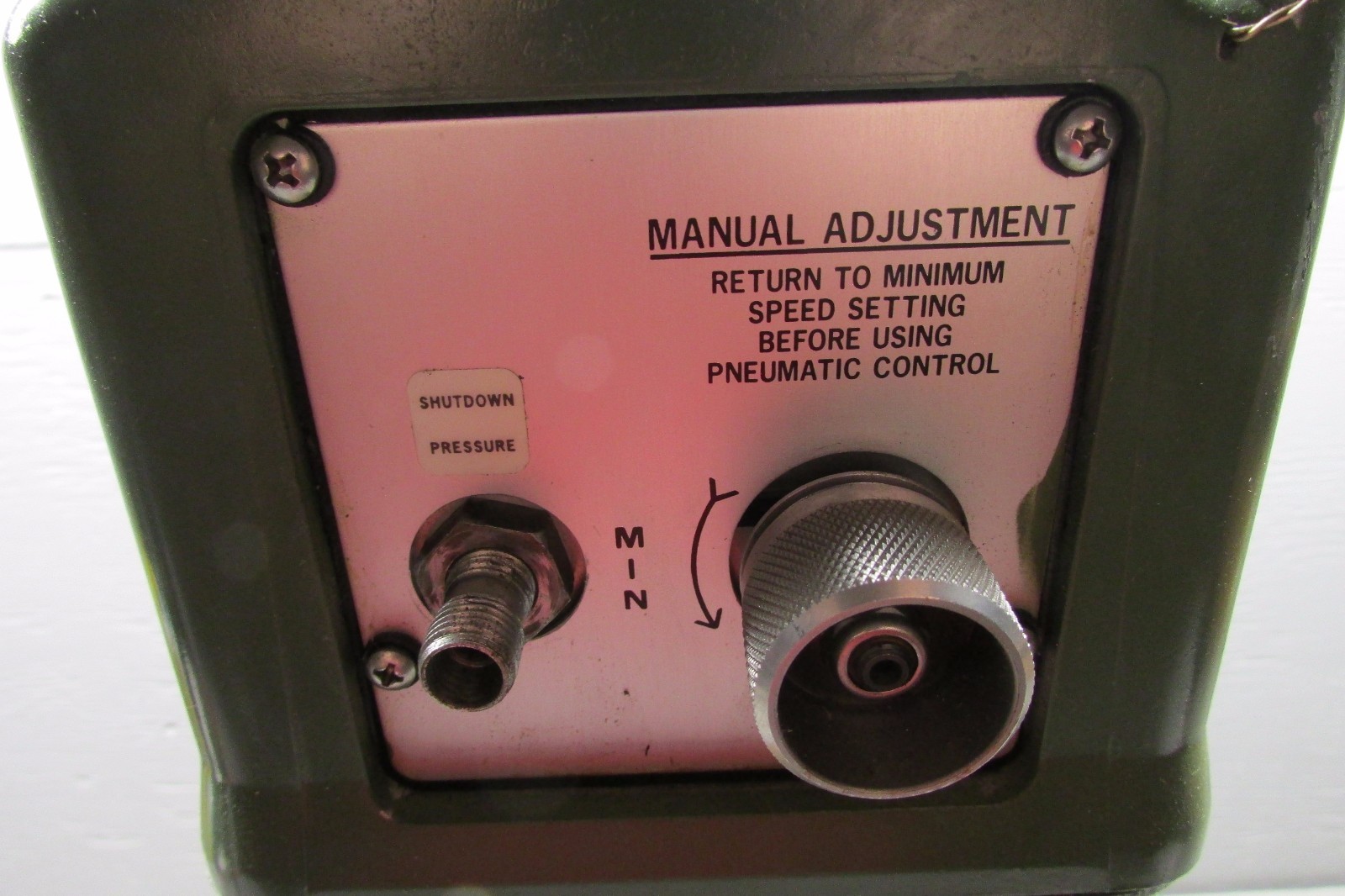 Woodward PG-PL Governor 8558-573HK RPM: 814-1086 Control Air Pres: 3-15 ...