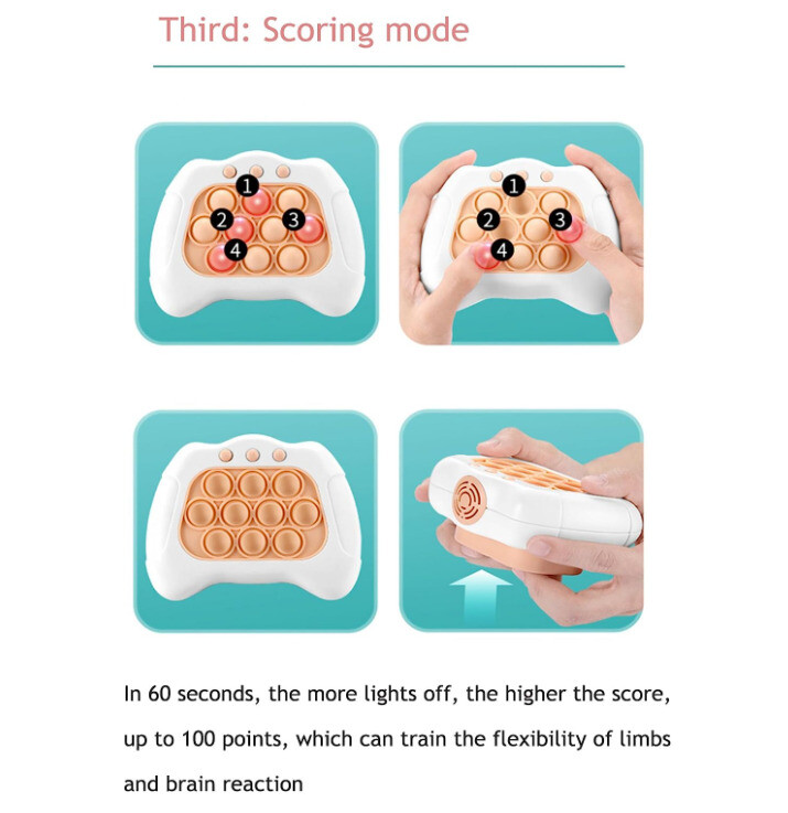3 Types Pop Push it Game Controller Sensory Fidget Toy Electronic Whack ...