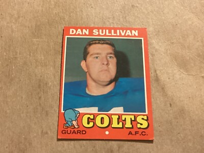 1971 Topps Dan Sullivan Football #108 - Near Mint - Great Corners - No ...