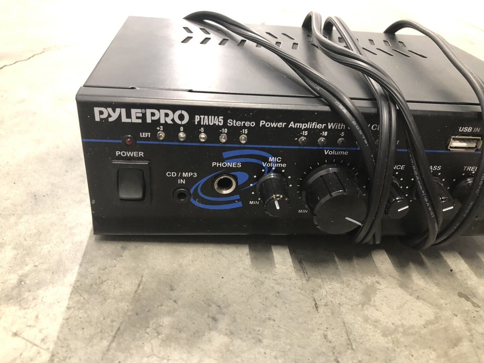 Pyle PRO PTAU45 Mini 2x120 Watt Stereo Power Amplifier USB-CD-AUX ...