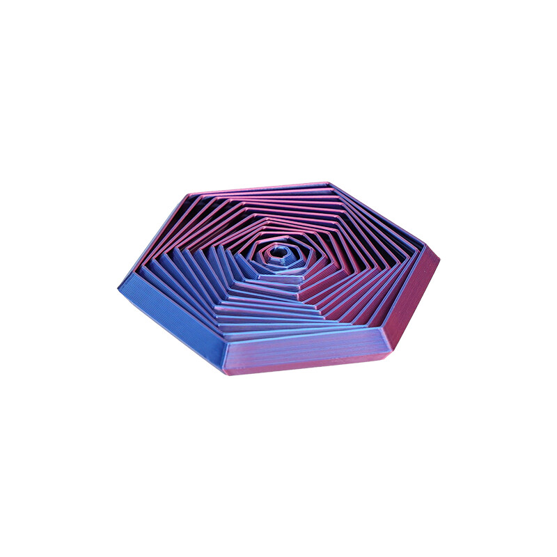 3D Printed Hexagonal Finger Spinner Spiral Cone Toy Vortex Thread ...