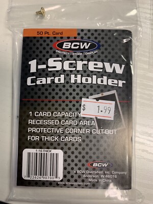 BCW 1-Screw Card Holder For Regular Size Cards 50pt (pack of 5) | eBay