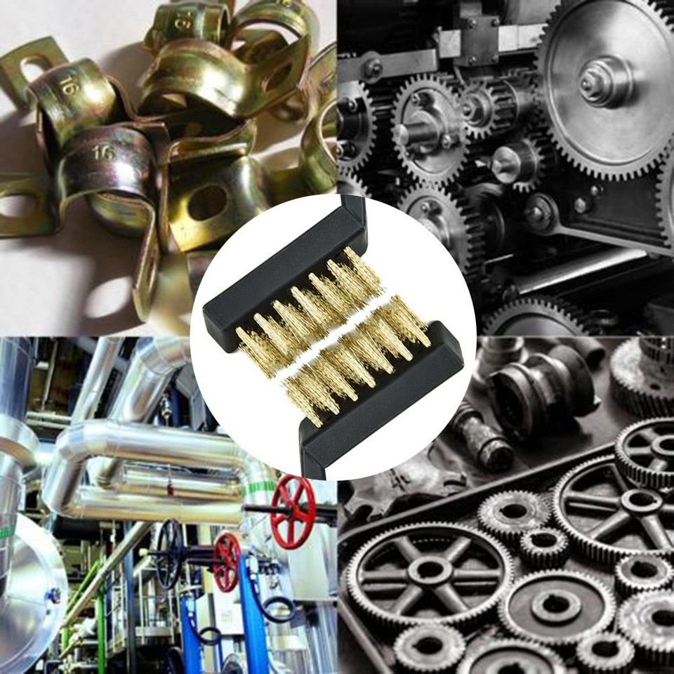 12x Wire Brush Small Steel Brass Brushes DIY Paint Rust Remover Removal ...