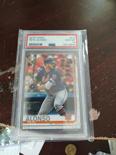 2019 Topps #475 Pete Alonso Rookie Card PSA 10 Gem Mint RC Mets | eBay