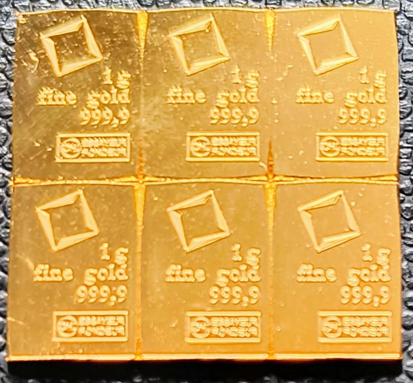 6 Gram Gold Bar - 999.9 Fine Bullion - Pure 24ct Gold Bar - Snap ...