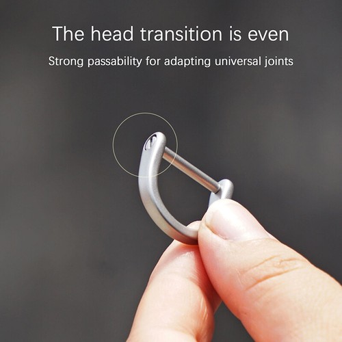 Titanium D Ring Key Shackle Horseshoe Clasp For DIY Leather Key ...