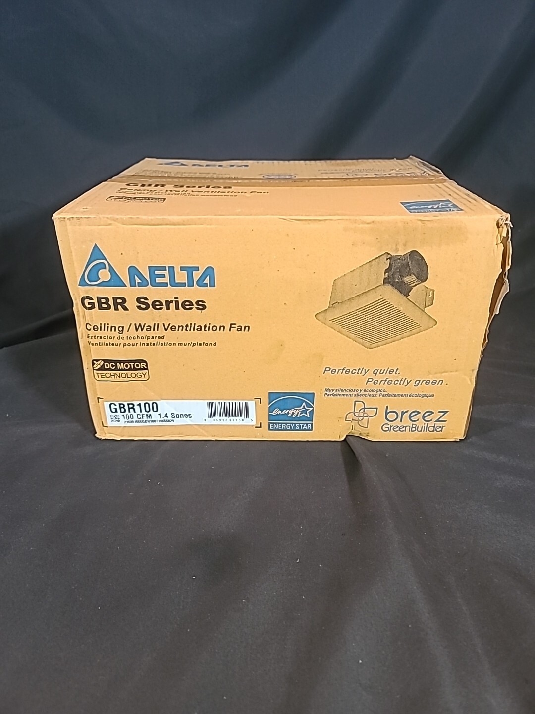 Delta GBR100 100 CFM Breez Green Builder Ventilation Fan - White for ...