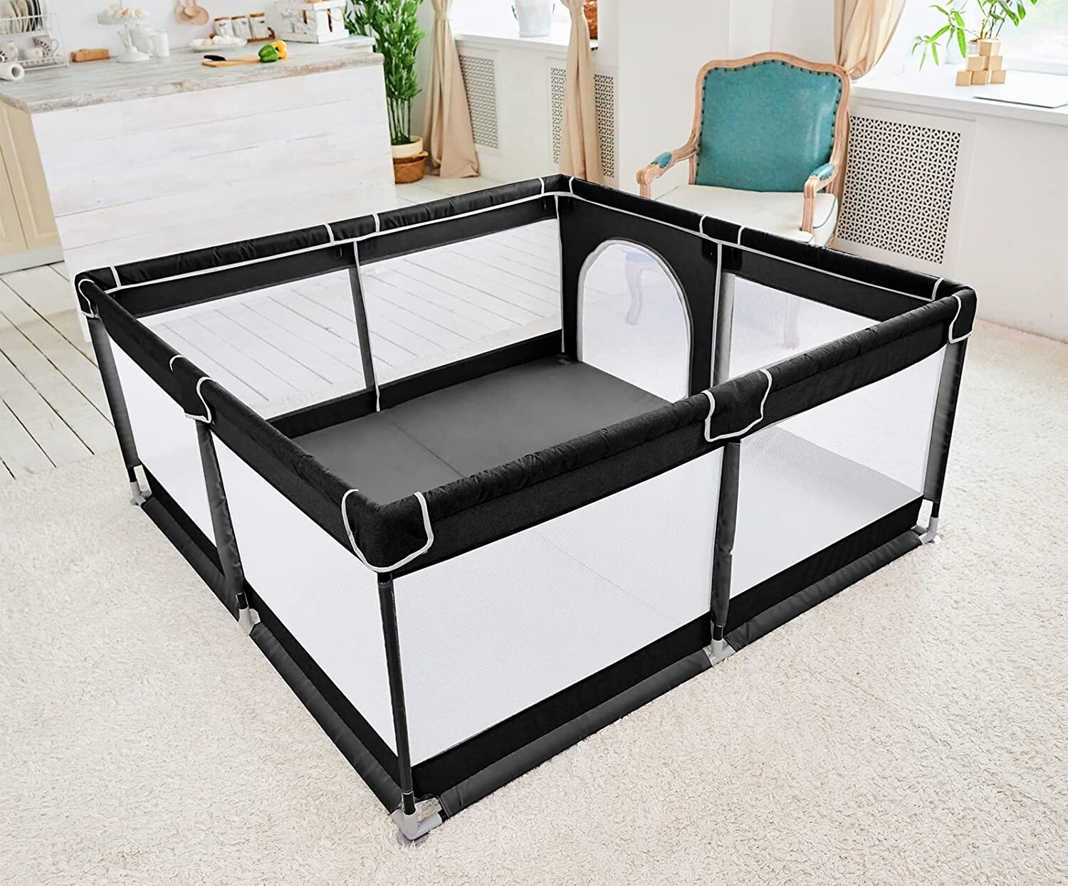 TODALE Baby Playpen for Toddler, Large Playpen, Safe No Gaps Playpen ...