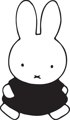 Window Wall Display Miffy Bunny Rabbit Silhouette Decal Vinyl Sticker ...
