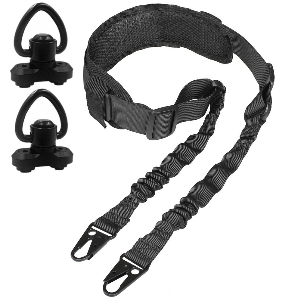Tactical 2 Point Sling QD Swivel Rifle Adjustable Padded Gun Sling MLOK ...