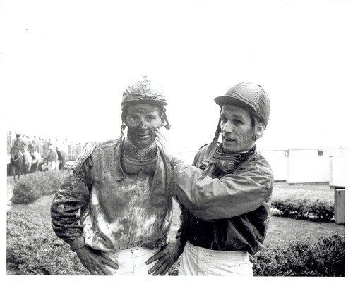 1960 Vintage Photo jockey Sam Boulmetis Raymond York at Aqueduct ...