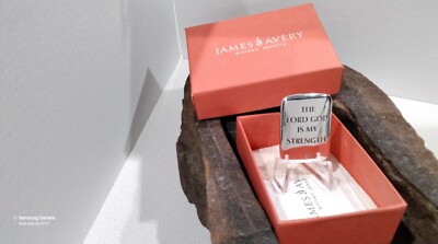 Retired James Avery "THE LORD GOD IS MY STRENGTH" 925 Shield Pocket ...