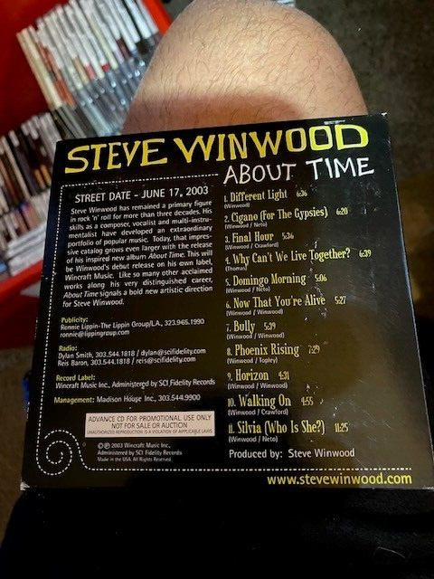 About Time- Steve Winwood (CD, 2003, Wincraft Music) Good + | eBay