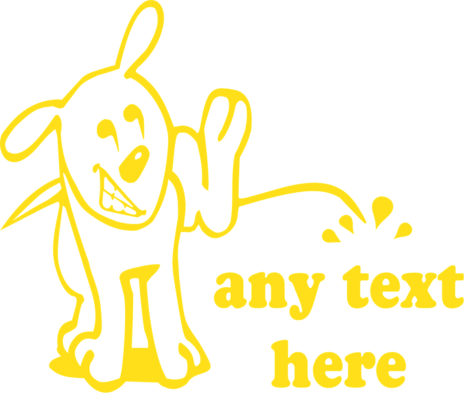 Dog pissing on text Any text you choose Dog peeing on.. Vinyl decal ...