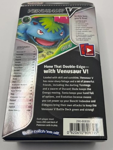 Pokémon TCG Battle Deck Venusaur V (Brand New, Factory Sealed) | eBay