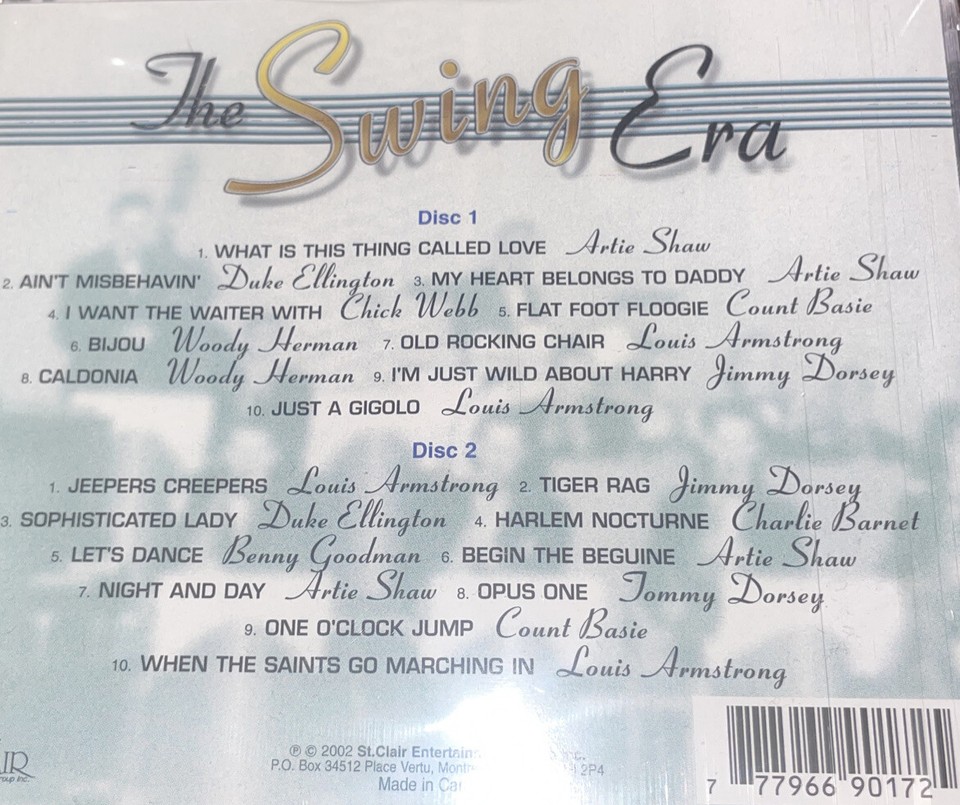 THE SWING ERA~~~~JAZZ COLLECTIONS~~~~2CDS~~~NEW SEALED!!! | eBay