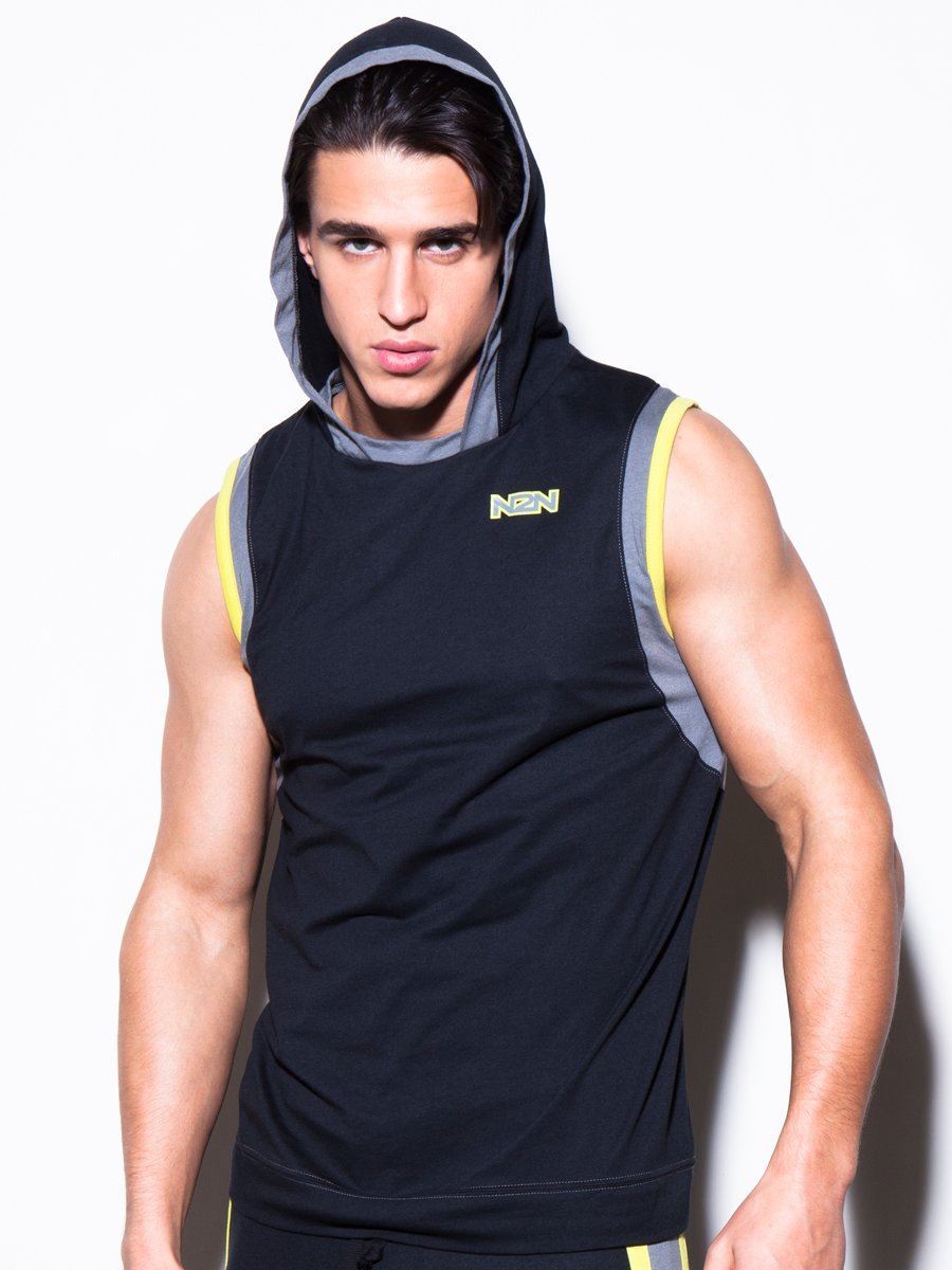 N2N Trainer 2.0 Sleeveless Hoodie-Black/Grey | eBay
