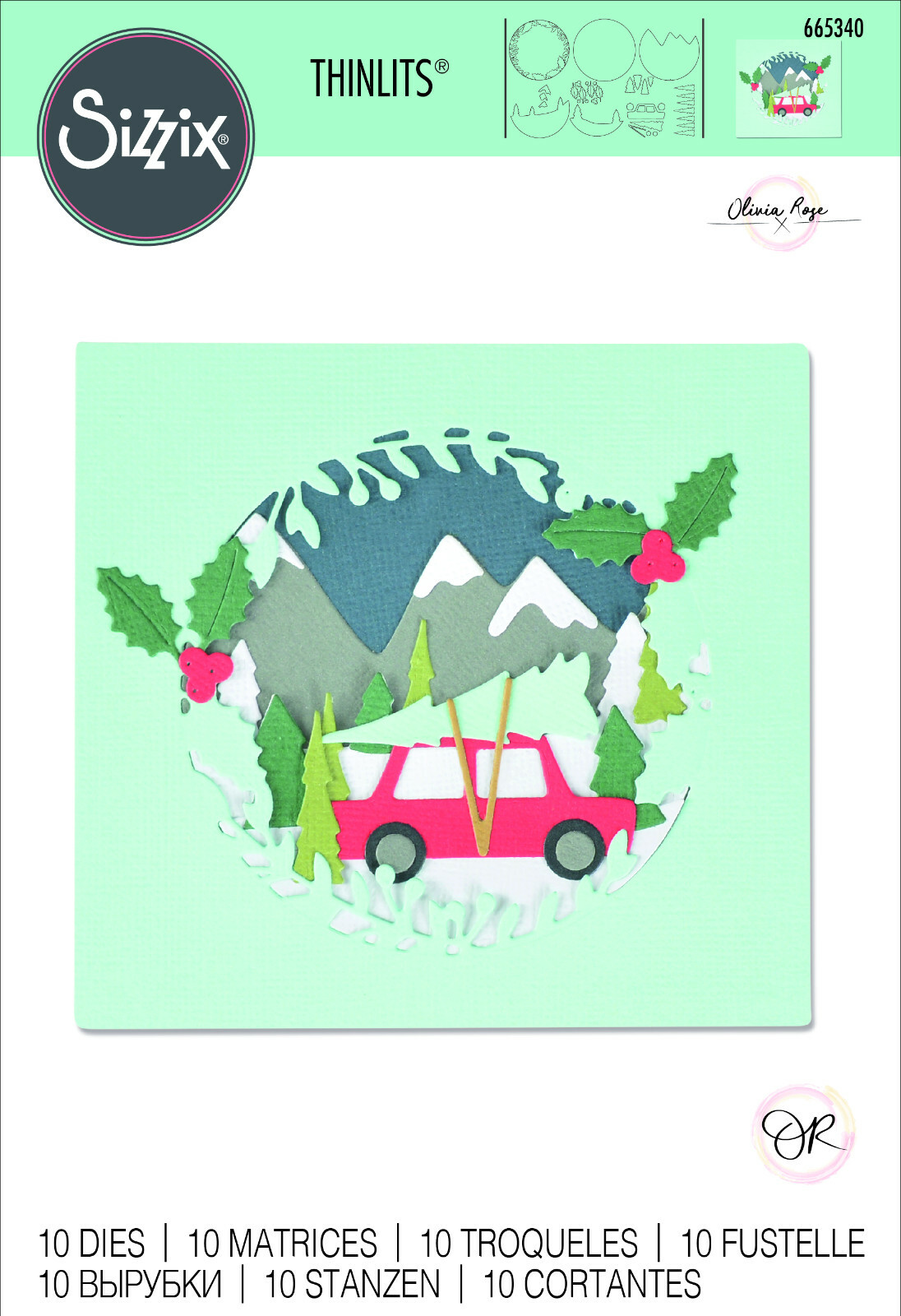 Sizzix Thinlits Dies Winter Woodland 665340 Car Trees 10 Dies Discontinued Rare for sale online ...