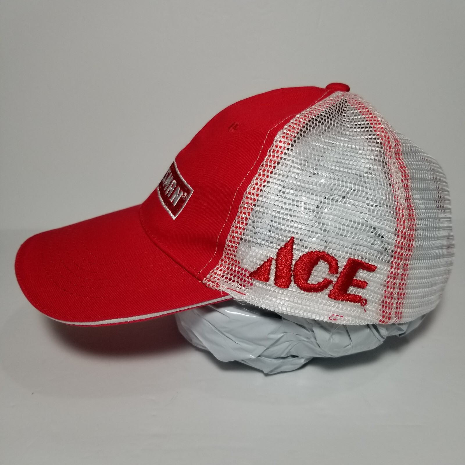 Craftsman ACE Hardware Ball Hat Cap Red White Embroid… - Gem