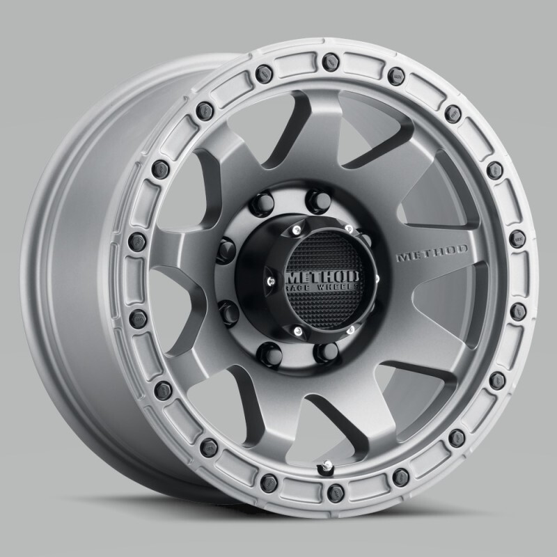Method MR317 20x9 +18mm Offset 8x6.5 130.81mm CB Matte Titanium Wheel ...