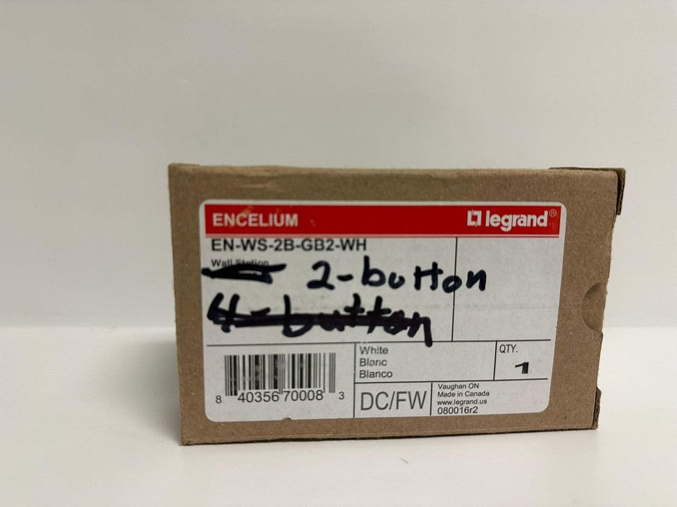 Legrand Encelium EN-WS-2B-GB2-WH 2-Button Wallstation New in Box | eBay