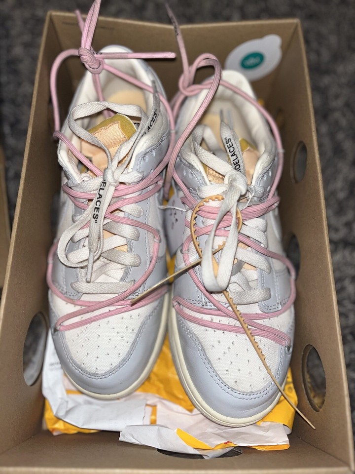 Nike Dunk Low OFF-WHITE ‘Lot 9 Of 50’ Men’s Size 7.5 / Women’s 9 DM1602 ...
