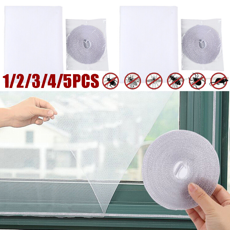 1-5Pcs Large Window Screen Mesh Net Bug Mosquito Fly Insect Moth Door ...