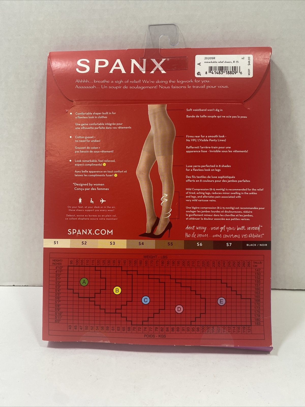 Spanx full length sheers size A shade S2 tan color new 20 denier leg | eBay